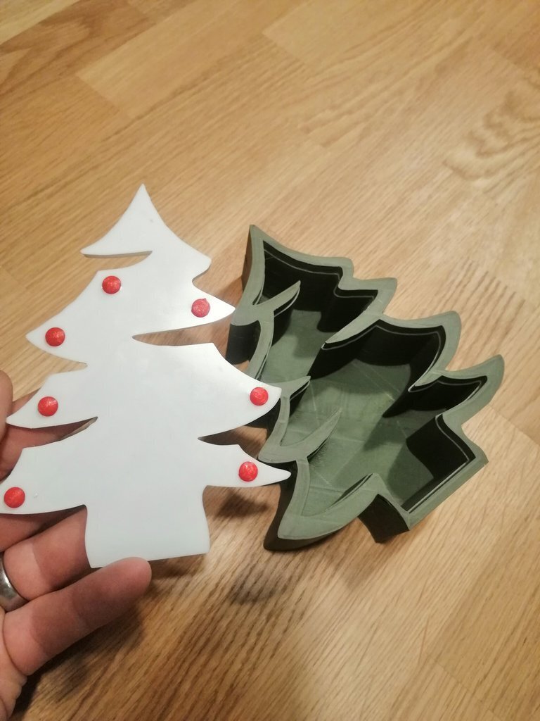 Free STL file #4 Christmas tree box or lamp 🎄・3D printing model to ...